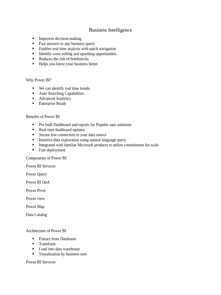Power Bi Pdf Business Intelligence Information Science