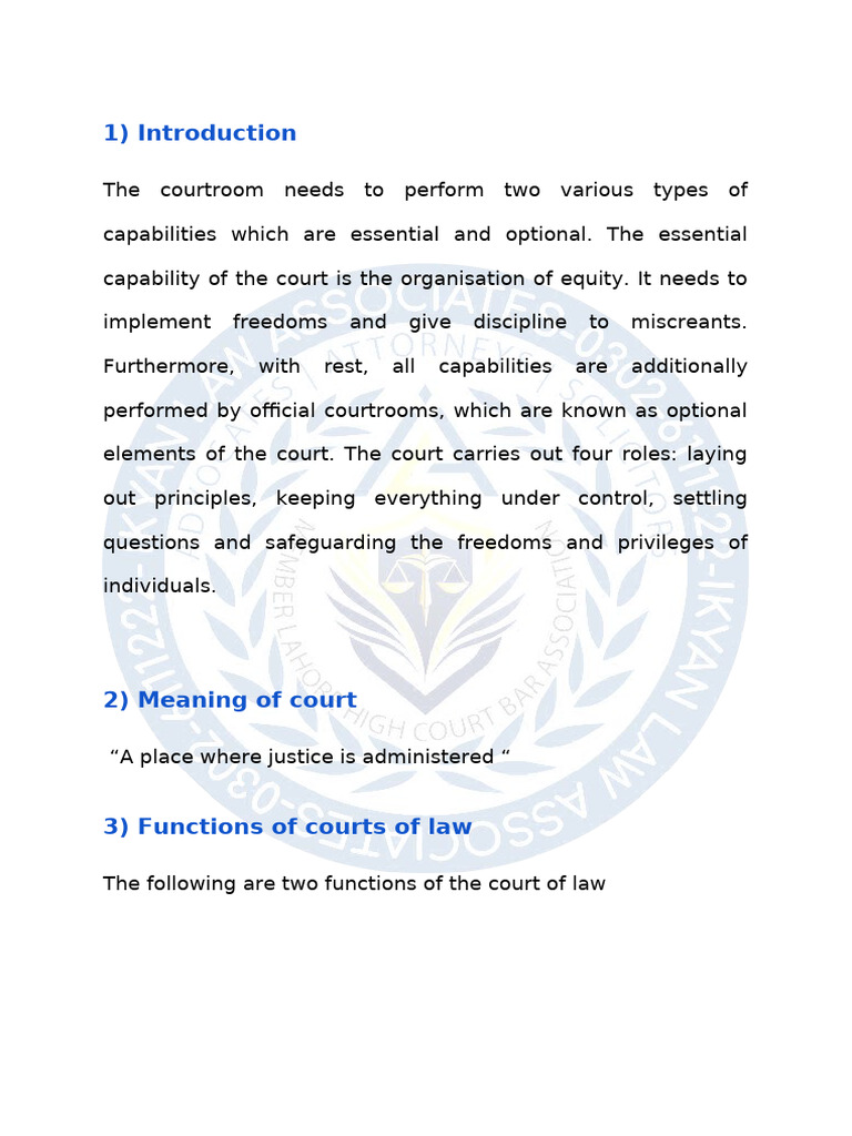 Functions of Courts in Jurisprudence | PDF | Justice | Crime & Violence