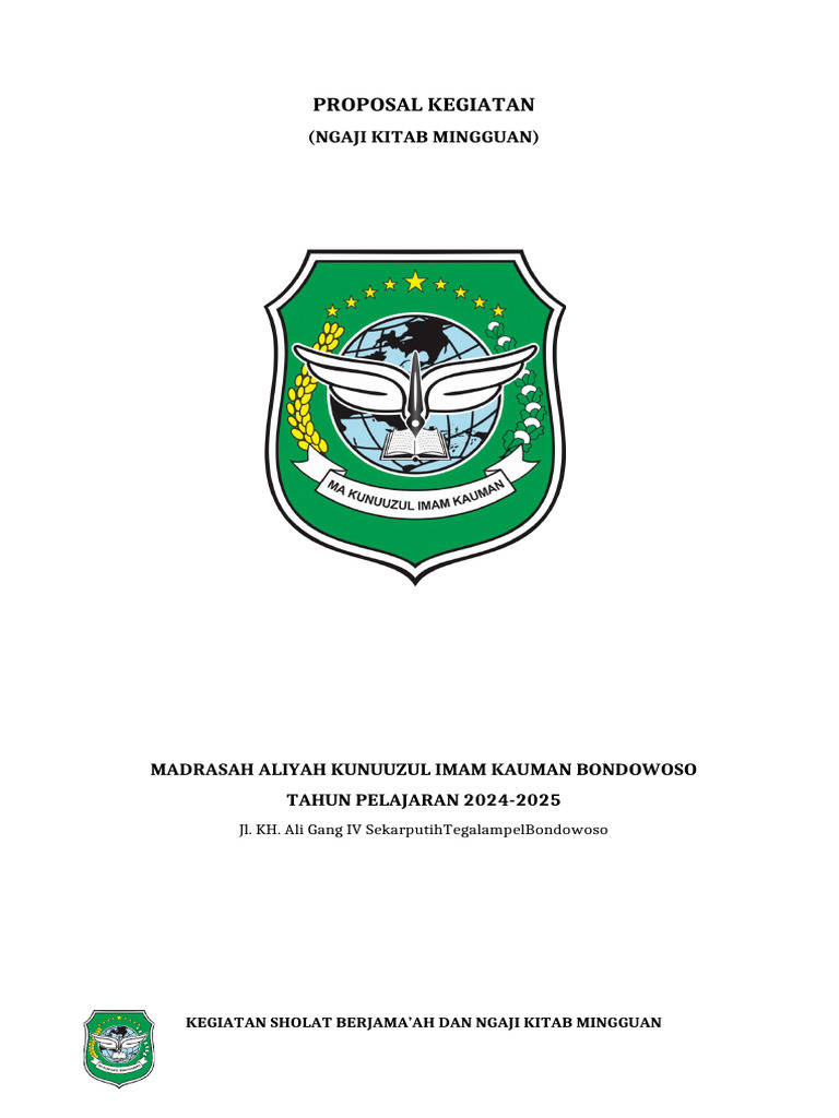 Proposal Kegiatan Ngaji Mingguan | PDF