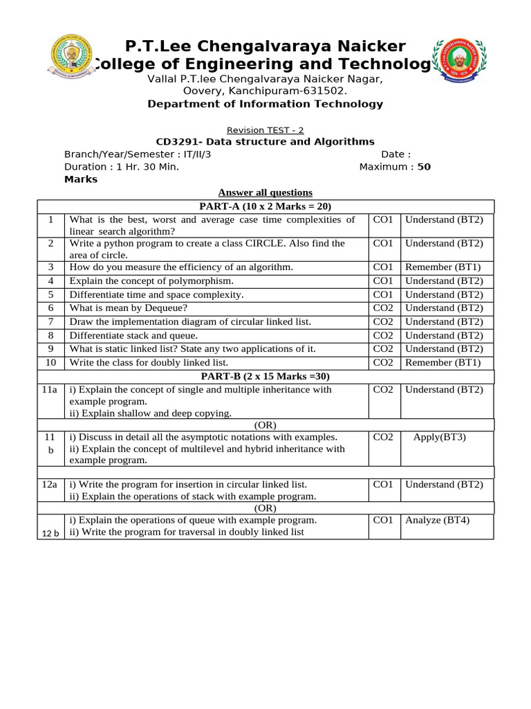 cd3291 datastructure and algorithms revision 1 | PDF | Queue (Abstract ... cd3291 datastructure and algorithms revision 1 | PDF | Queue (Abstract ...