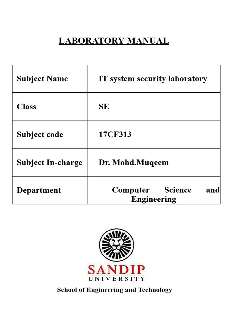 ITSS Lab Manual - Docx-1 | PDF | Encryption | Computer Network