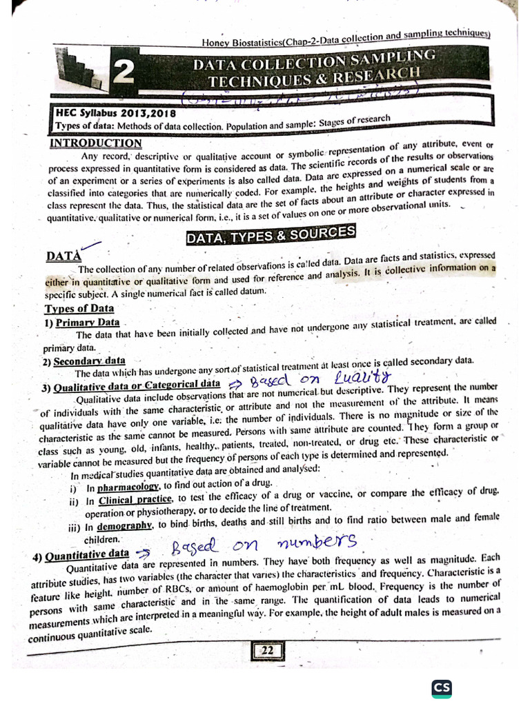 Biostatistics Chapter 2 | PDF