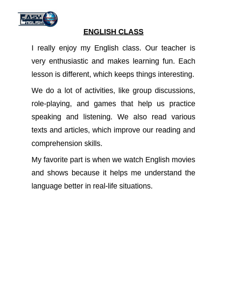 English Class | PDF | Career & Growth