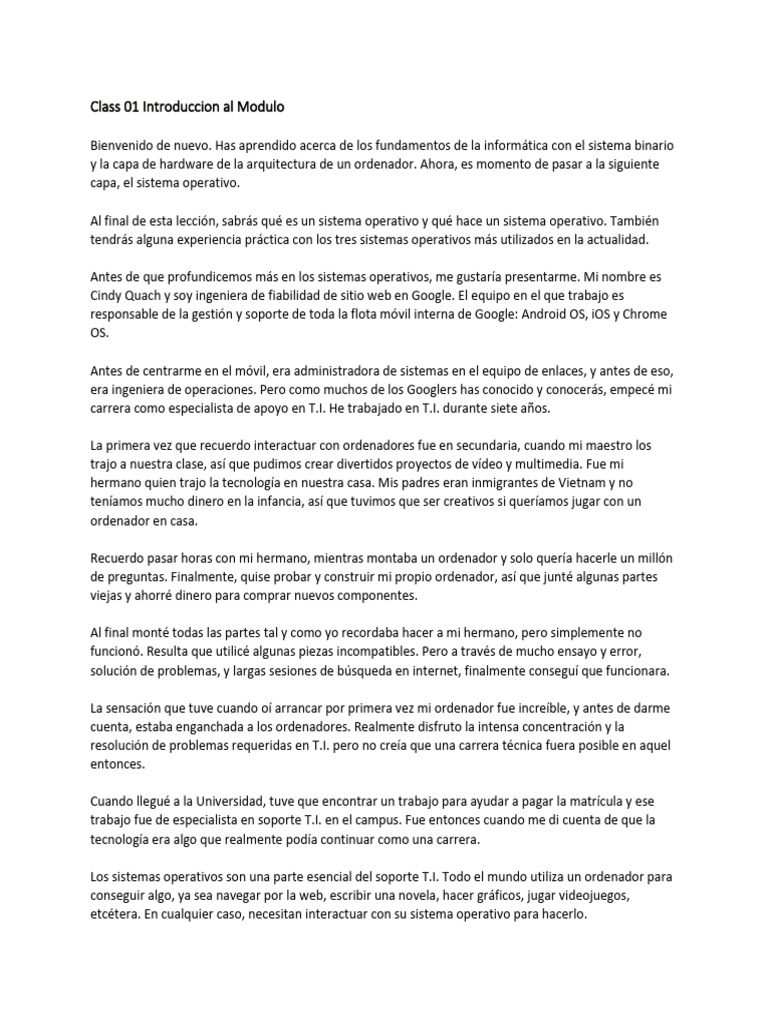 Class 01 Introduccion Al Modulo | PDF | Informática