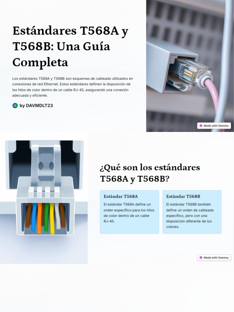 Guía Completa: Estándares T568A y T568B | PDF