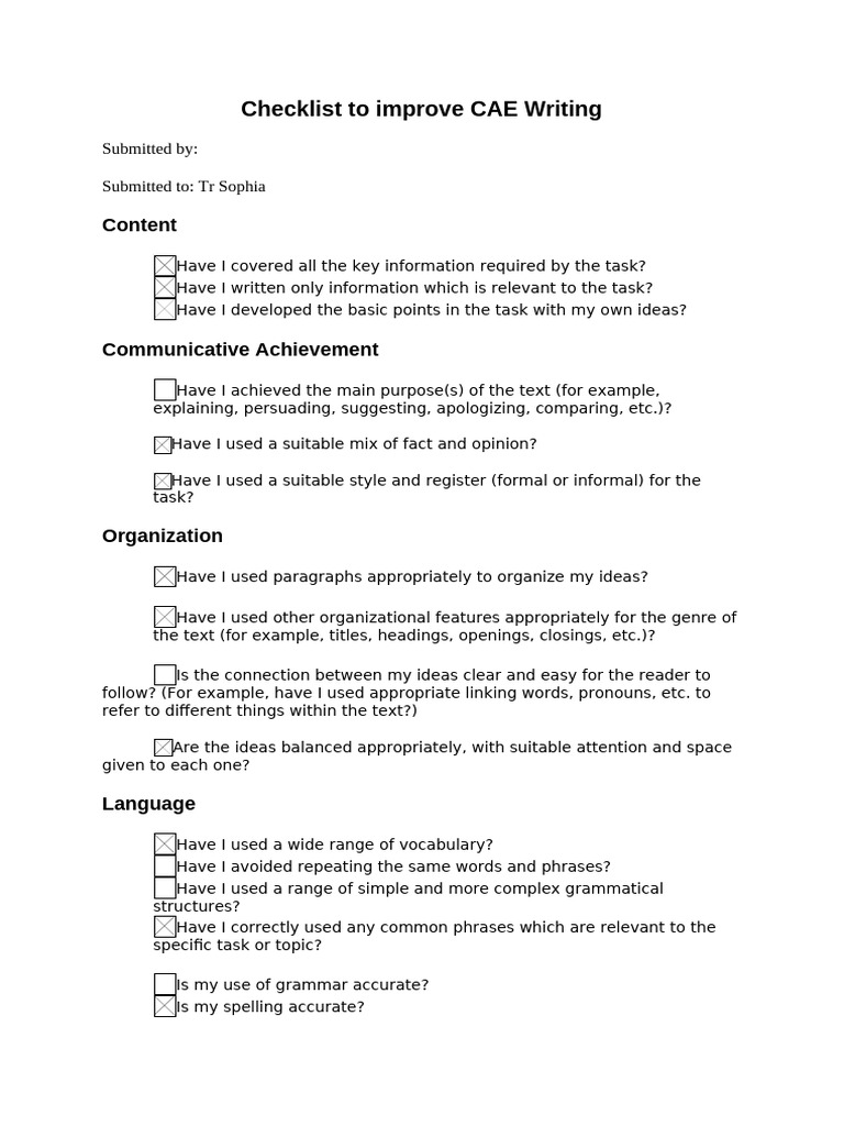 CAE Writing Improvement Guide | PDF | Career & Growth | Language Arts & Discipline
