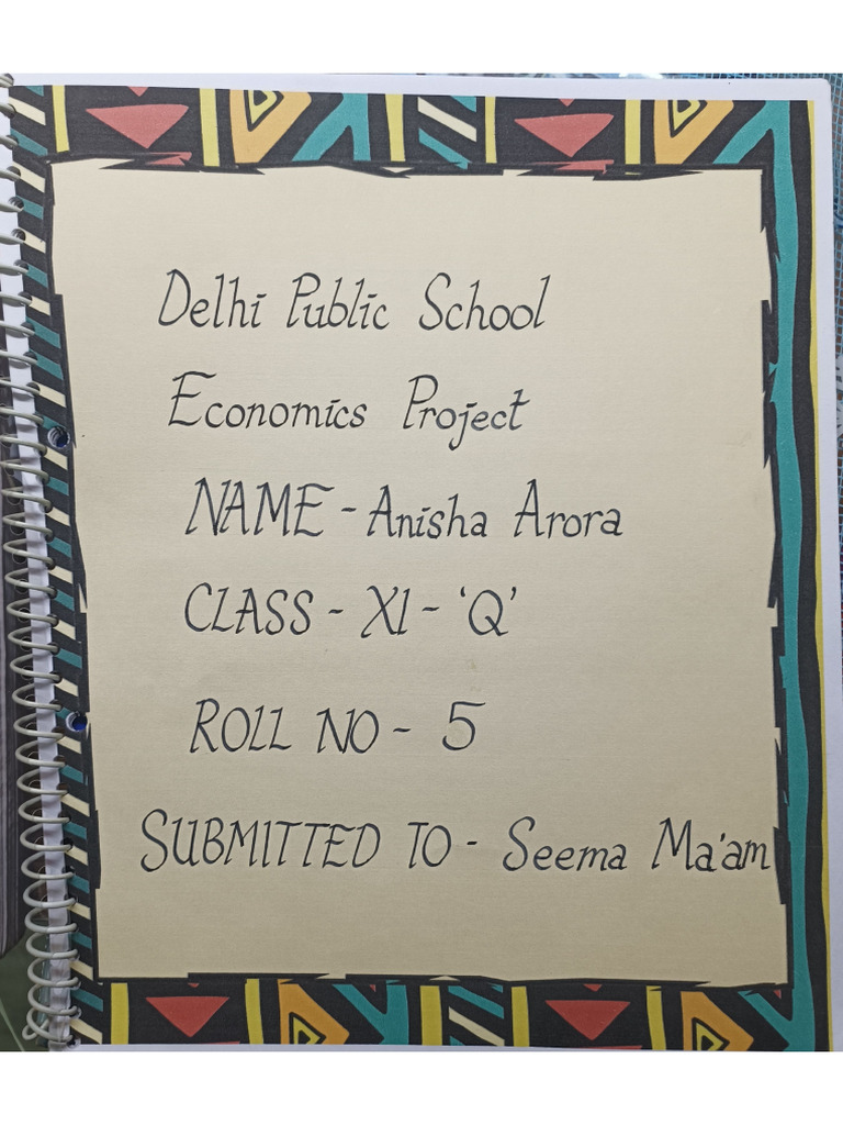 ECO Project Anisha Class 11 | PDF
