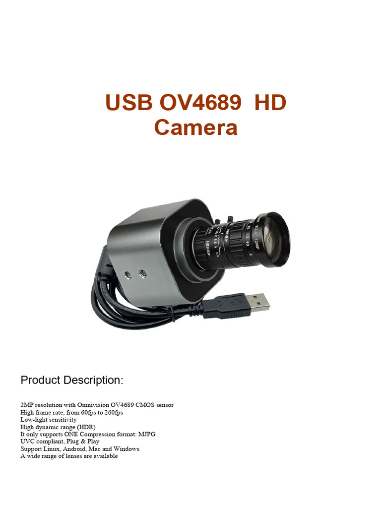 2024 HSTD OV4689 Camera Set | PDF | Frame Rate | Usb