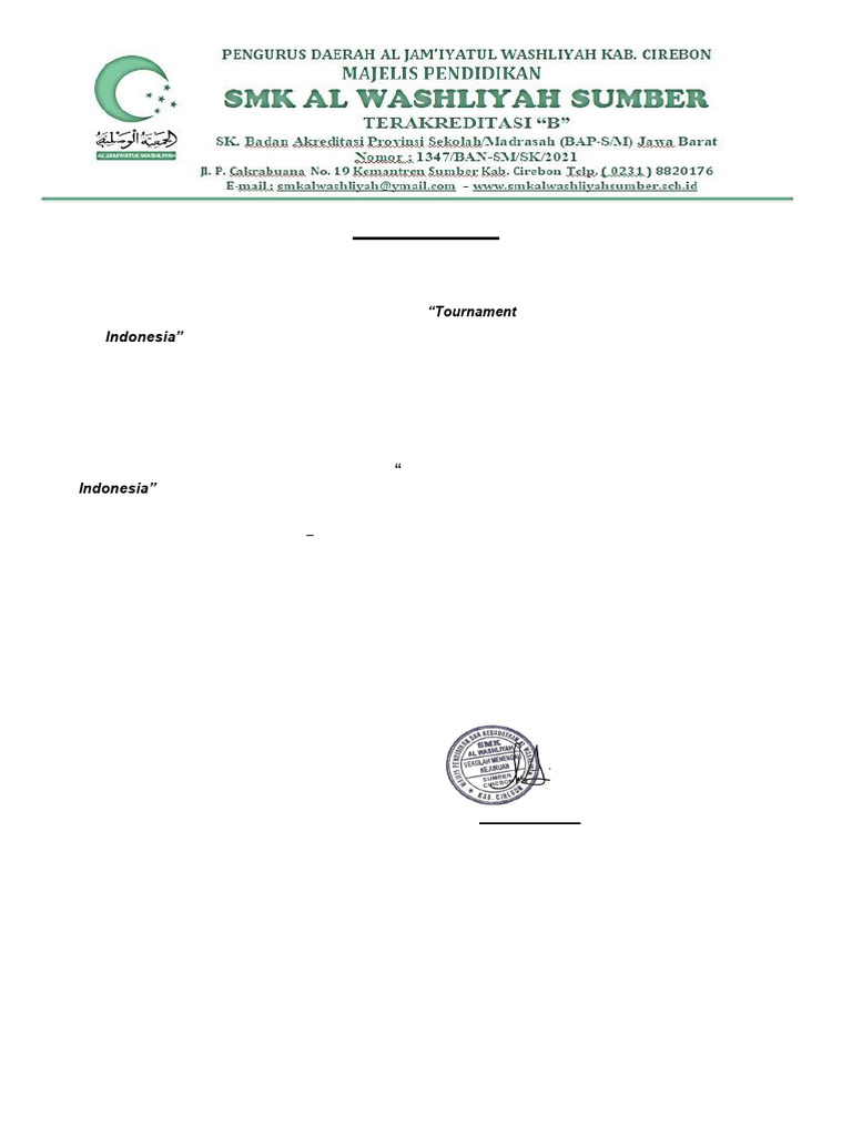 SURAT TUGAS Lomba Futsal Axis PDF | PDF