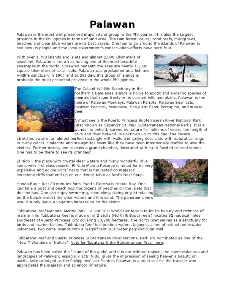 Palawan | PDF | Nature