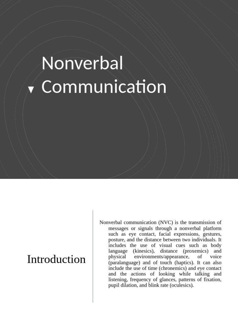 Non Verbal Communication | PDF | Nonverbal Communication | Communication