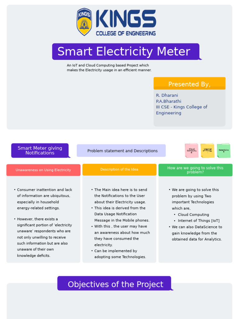 Smart Meter Using Cloud and IoT - Kings College of Engineering | PDF | Internet Of Things ...