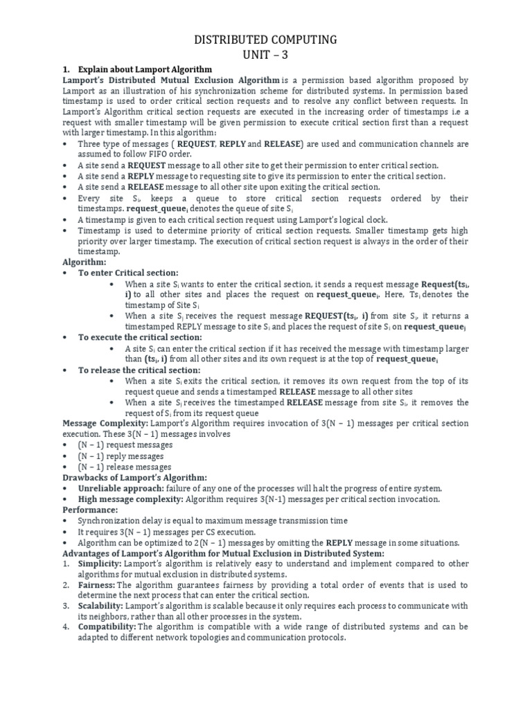 Unit - 3 | PDF | Distributed Computing | Computer Network