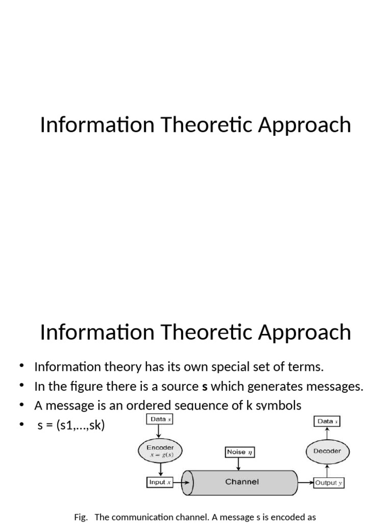 Information Theoretic Approach | PDF | Information | Data Compression
