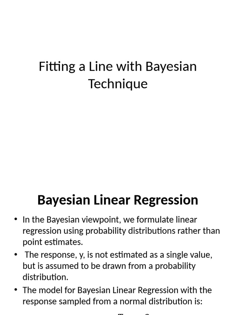 Fitting A Line With Bayesian Technique | PDF | Bayesian Inference | Regression Analysis