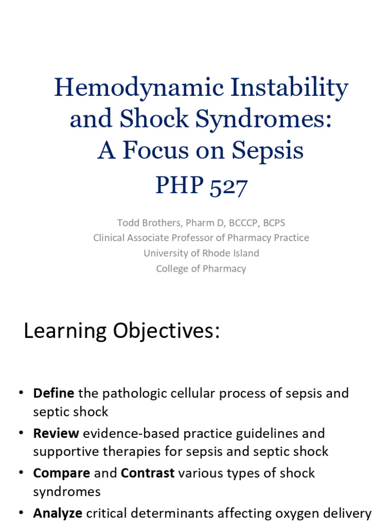 Shock and Sepsis | PDF | Sepsis | Heart