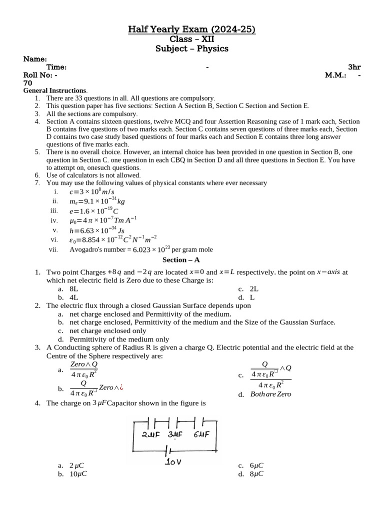 Physics | PDF | Inductor | Electric Current