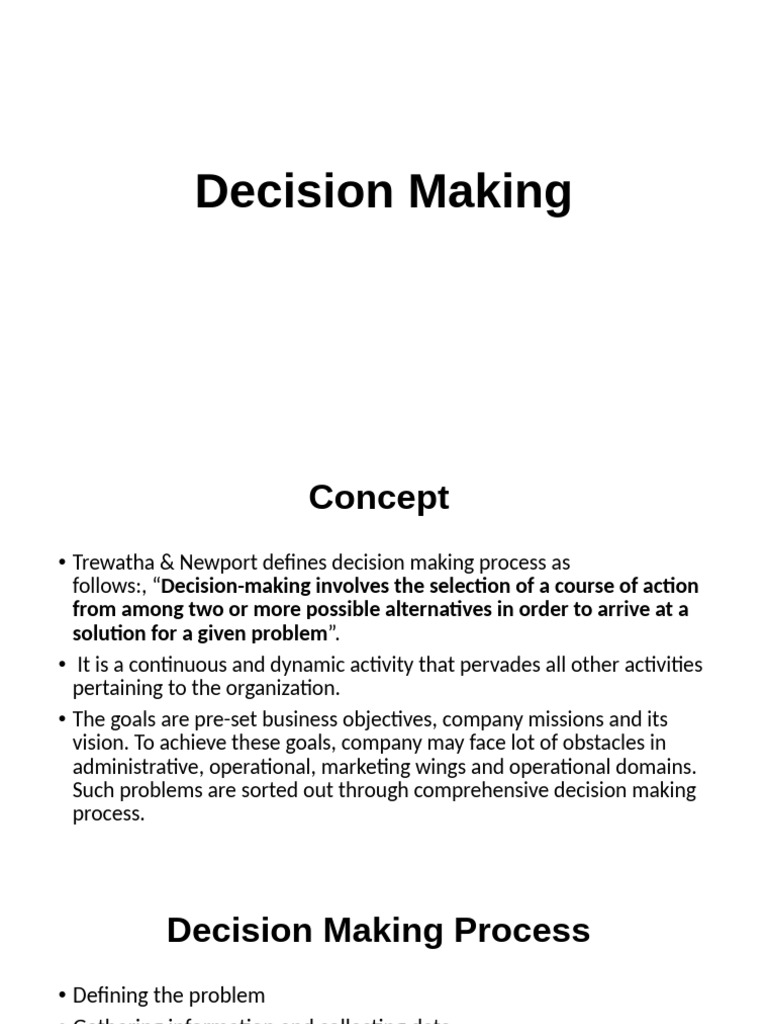 Decision Making | PDF