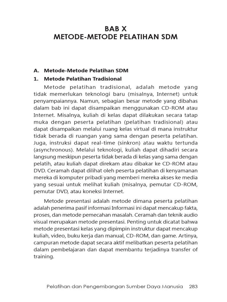 Metode Pelatihan SDM yang Efektif | PDF