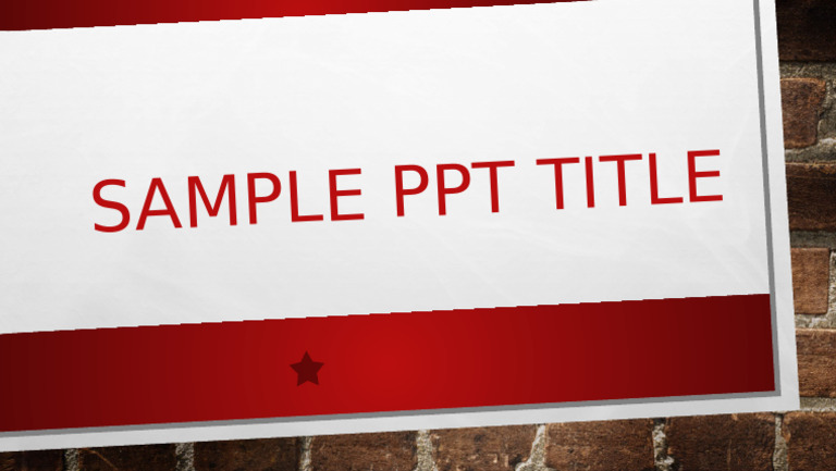 Sample PPT Title | PDF