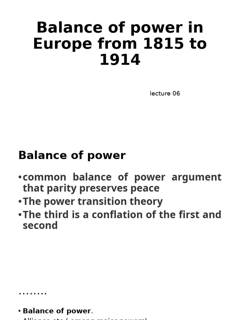 European Power Dynamics 1815-1914 | PDF | Kingdom Of Prussia | Otto Von ...