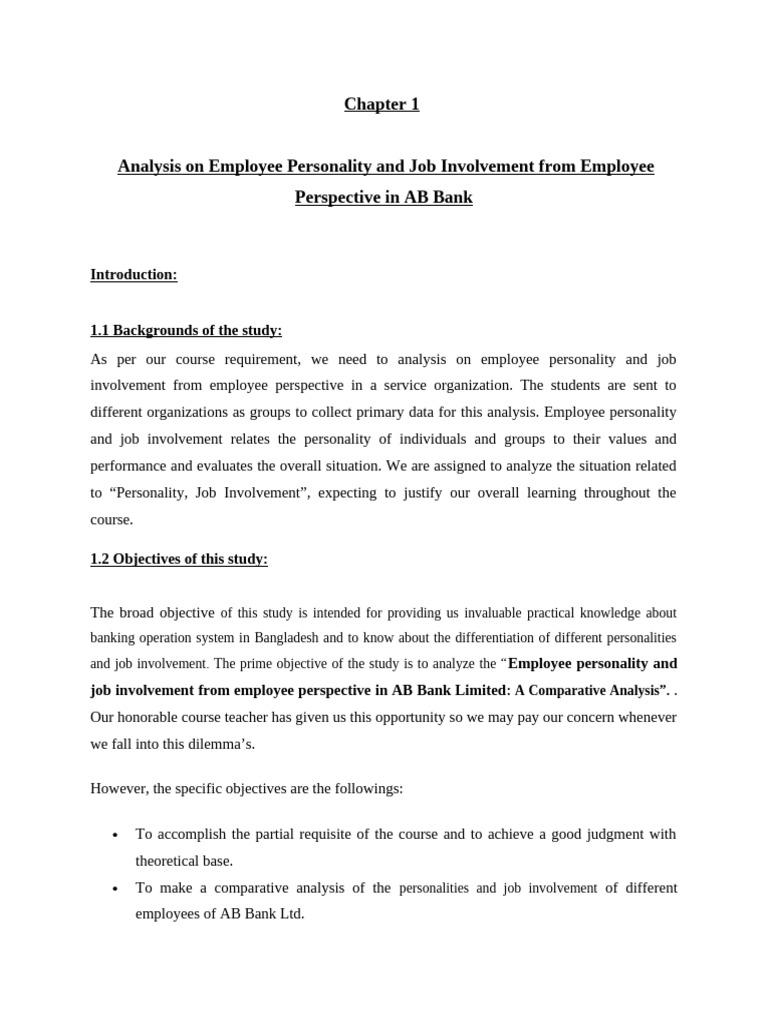 Employee Personality & Job Involvement Analysis | PDF | Job ...