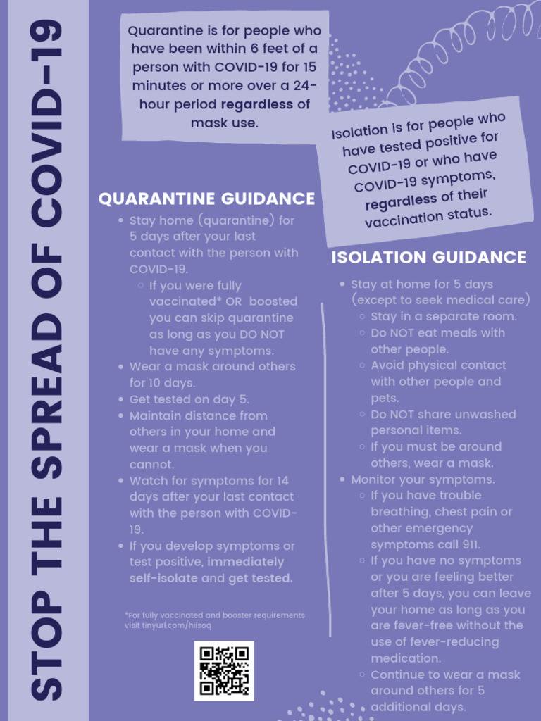Isolation and Quarantine Guidance Summary | PDF | Viral Respiratory ...