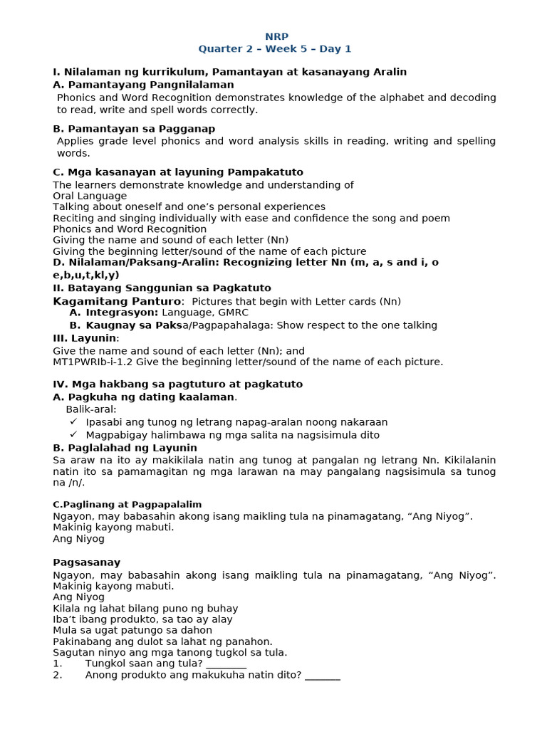 Q2 NRP Week 5 | PDF