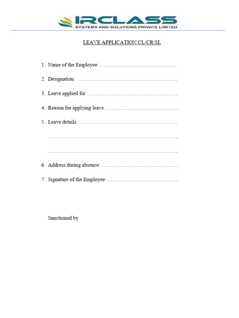 Leave Letter | PDF