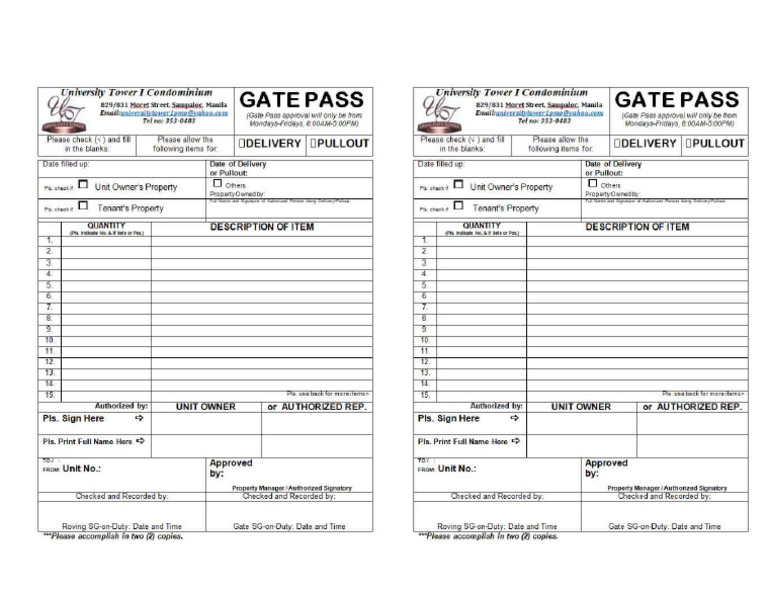 Final Gate Pass | PDF