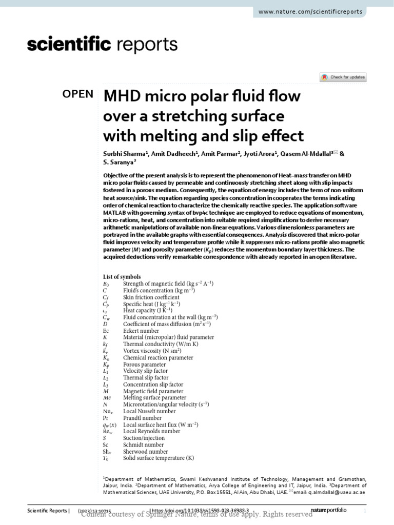 MHD Micro Polar Fluid Flow Over A Stretching Surface With Melting and ...
