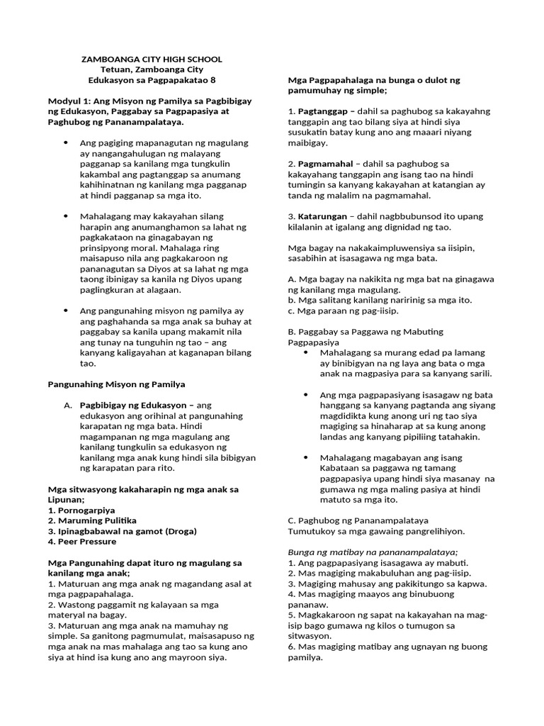 Q1 Modyul 2 Lecturette | PDF