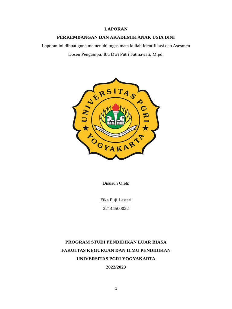 LAPORAN BU PUTRI Fika | PDF