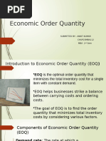 Economic Batch Quantity EBQ | PDF | Inventory | Business Economics