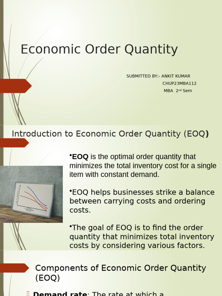 eoq | PDF | Inventory | Business