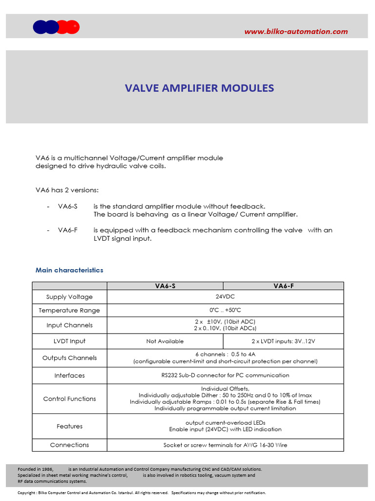 VA6 Brochure EN V1 20101018-B DCoz | PDF | Vacuum Tube | Amplifier