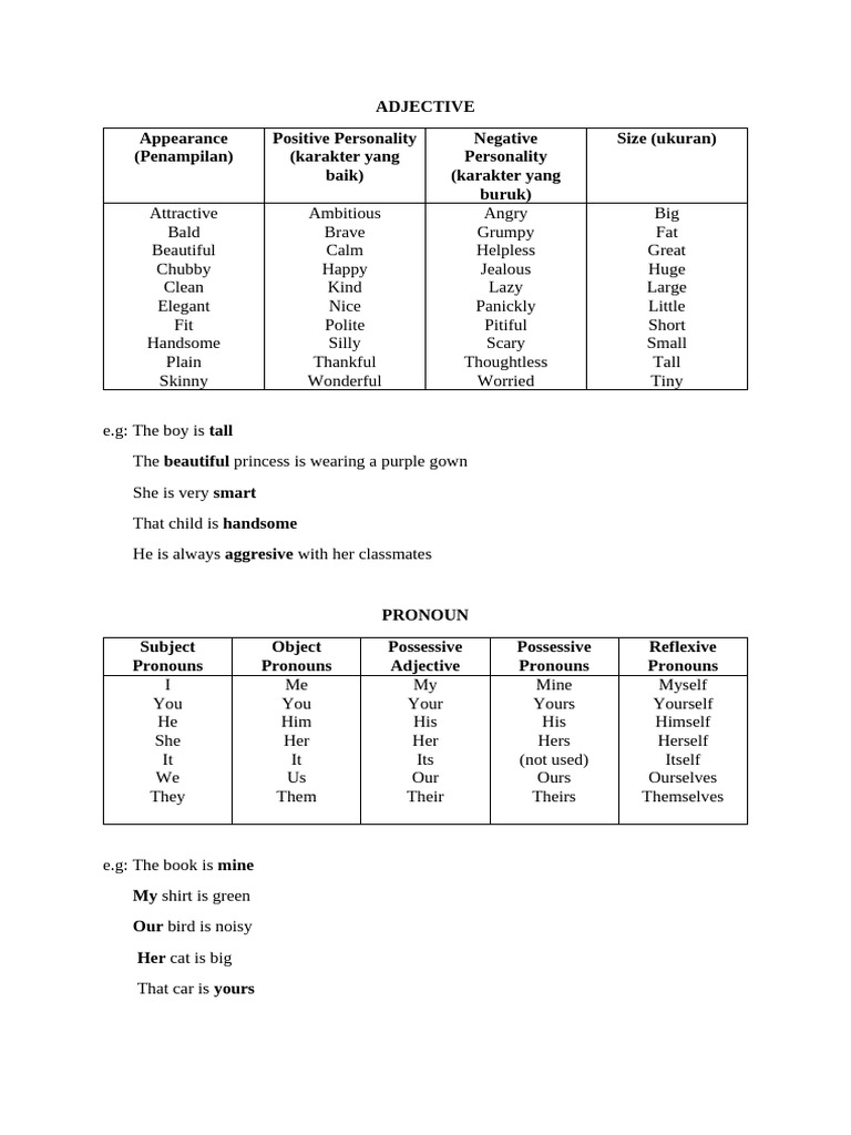 Adjective Pdf Linguistic Morphology Language Mechanics
