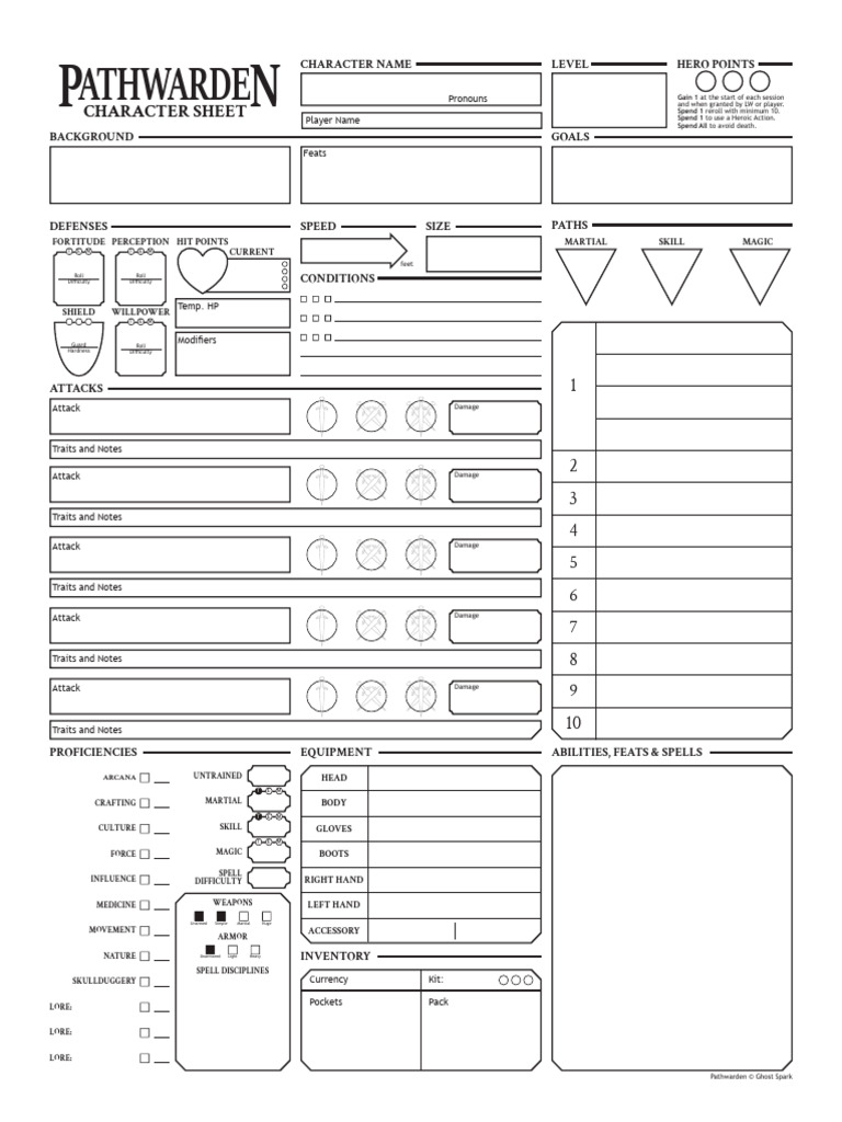 Daggerheart Character Sheet PDF | PDF | Role Playing Games | Role ...