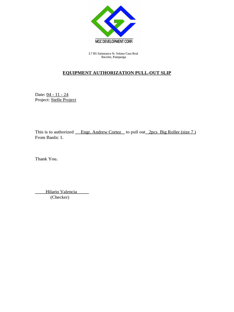Format - Pullout Slip | PDF | Law | Technology & Engineering