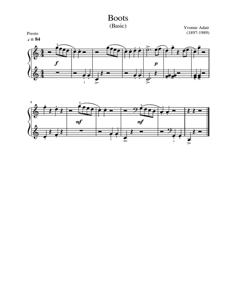 14 Boots - Piano Basic (SFILE | PDF
