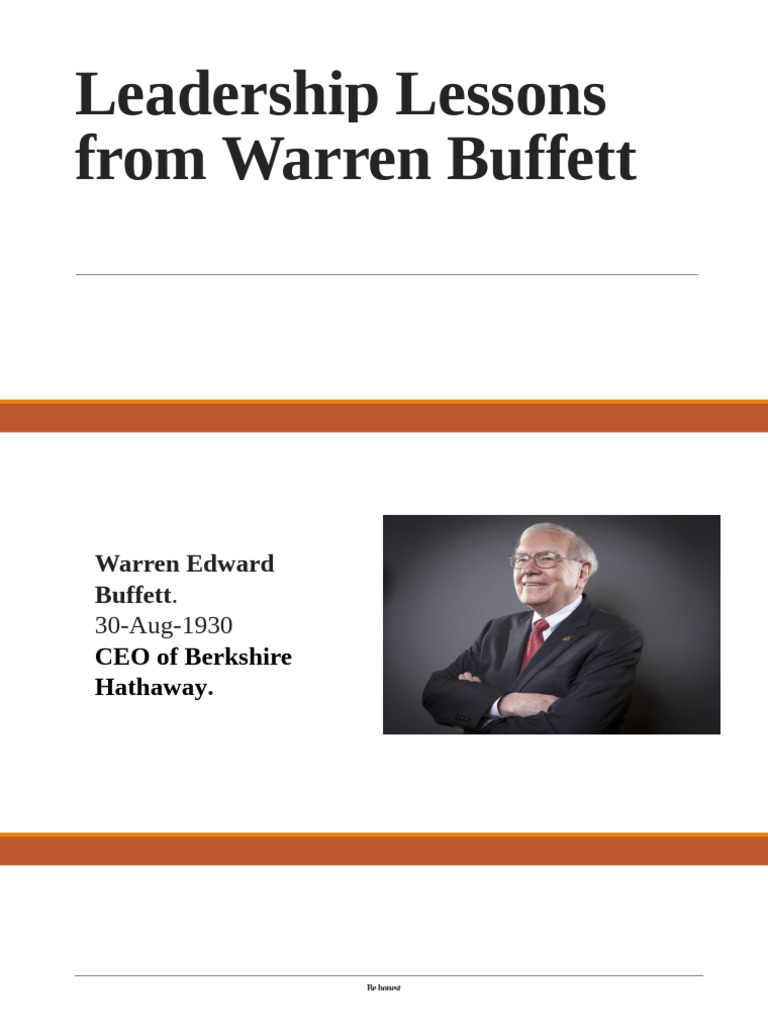 Leadership of Buffett | PDF