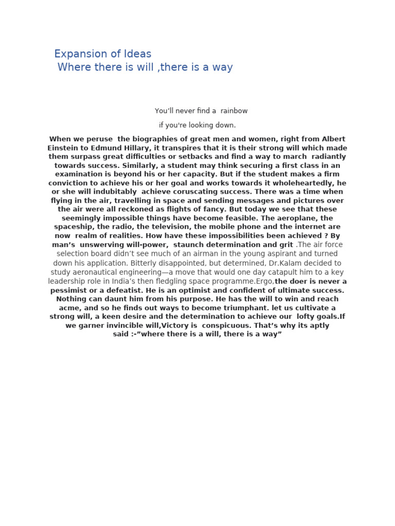 Expansion of Ideas | PDF