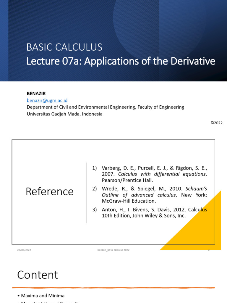 6b Application of Derivative | PDF | Mathematical Analysis | Mathematical Relations