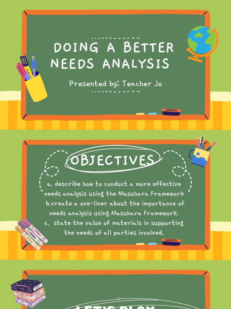 Doing A Better Needs Analysis | PDF | Learning | Teachers