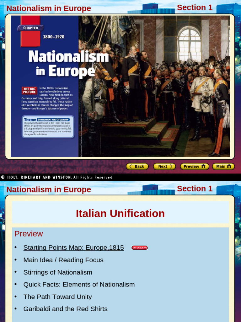 SC10 Italian Unification 248 - ch24 - Sec1 | PDF | Italy | Conflicts