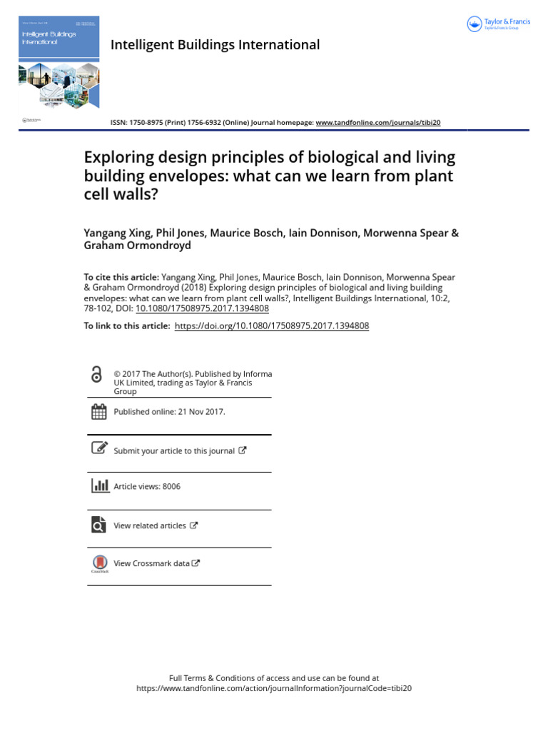 Exploring Design Principles of Biological and Living Building Envelopes ...