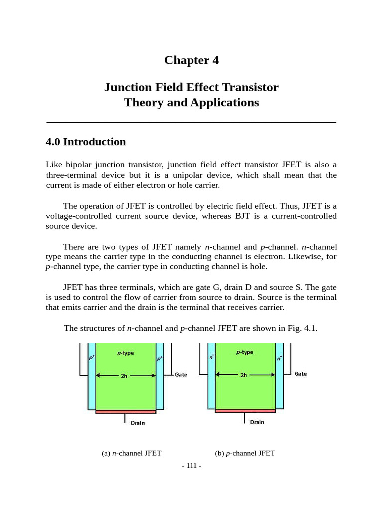 Jfet Theory And Applications Pdf Field Effect Transistor Amplifier