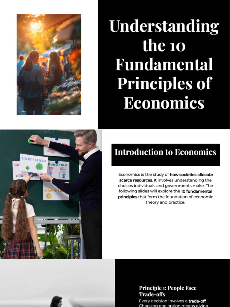 Slidesgo Understanding The 10 Fundamental Principles of Economics 202408280318019jQD | PDF ...