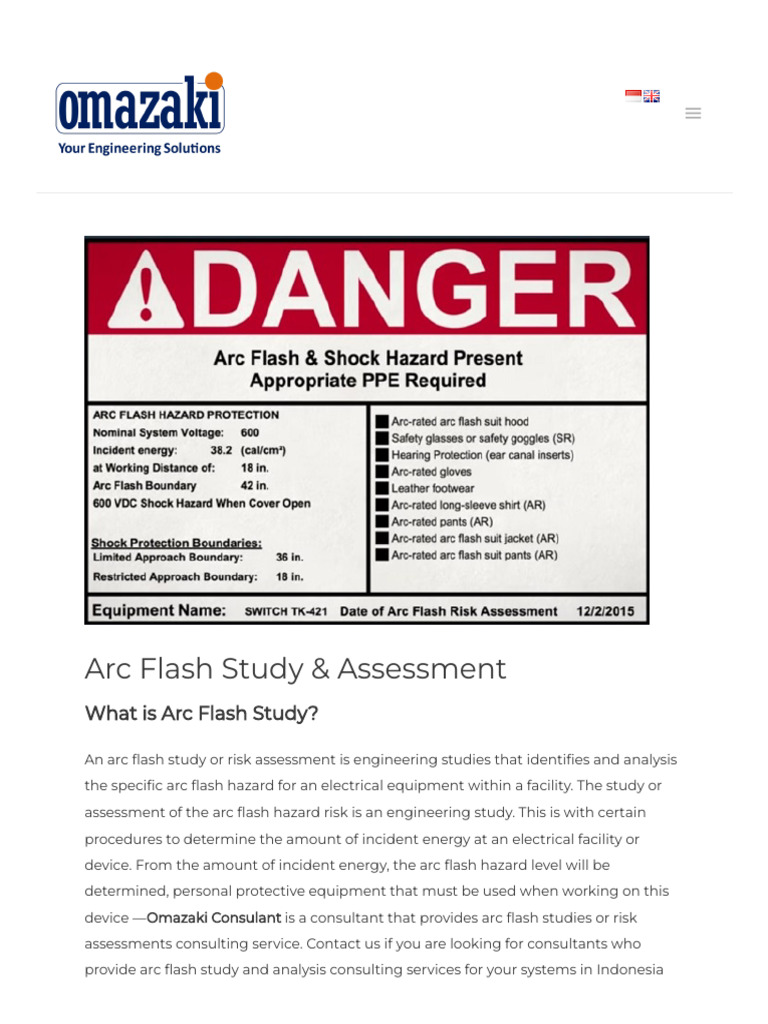 Arc Flash Study & Assessment - Omazaki Group | PDF | Electric Power ...