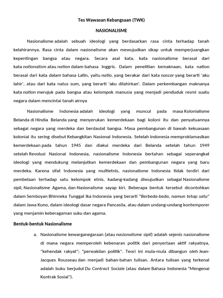 Materi TWK | PDF | Politik
